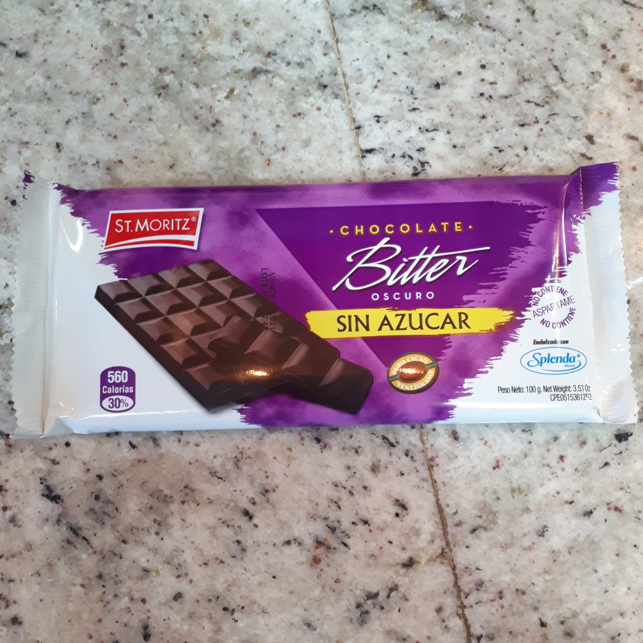 ️ Comprar Chocolate Bitter Oscuro Sin Azúcar St.Moritz 100g Online en ...